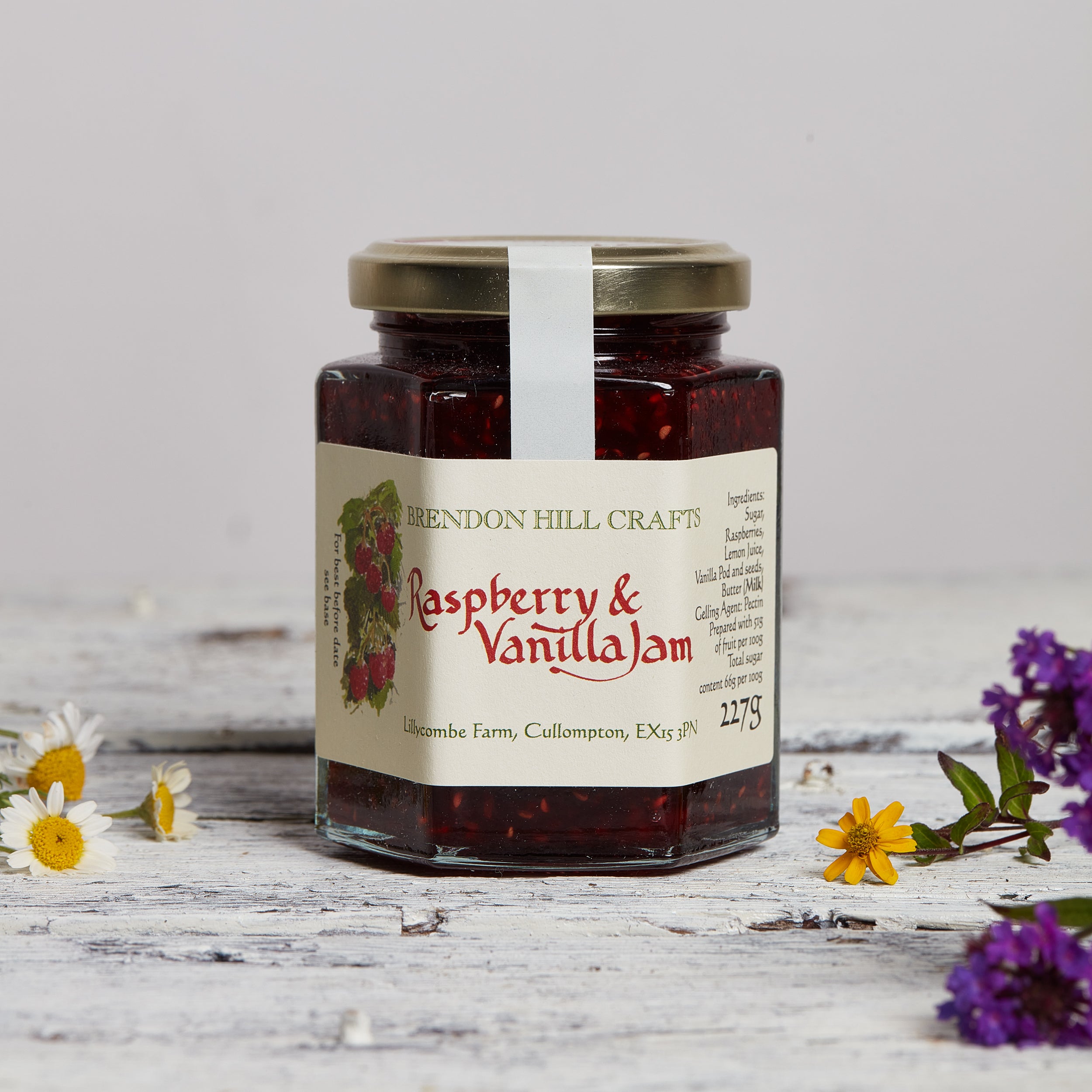 Brendon Hill Raspberry & Vanilla 227g – CornishHampers.com