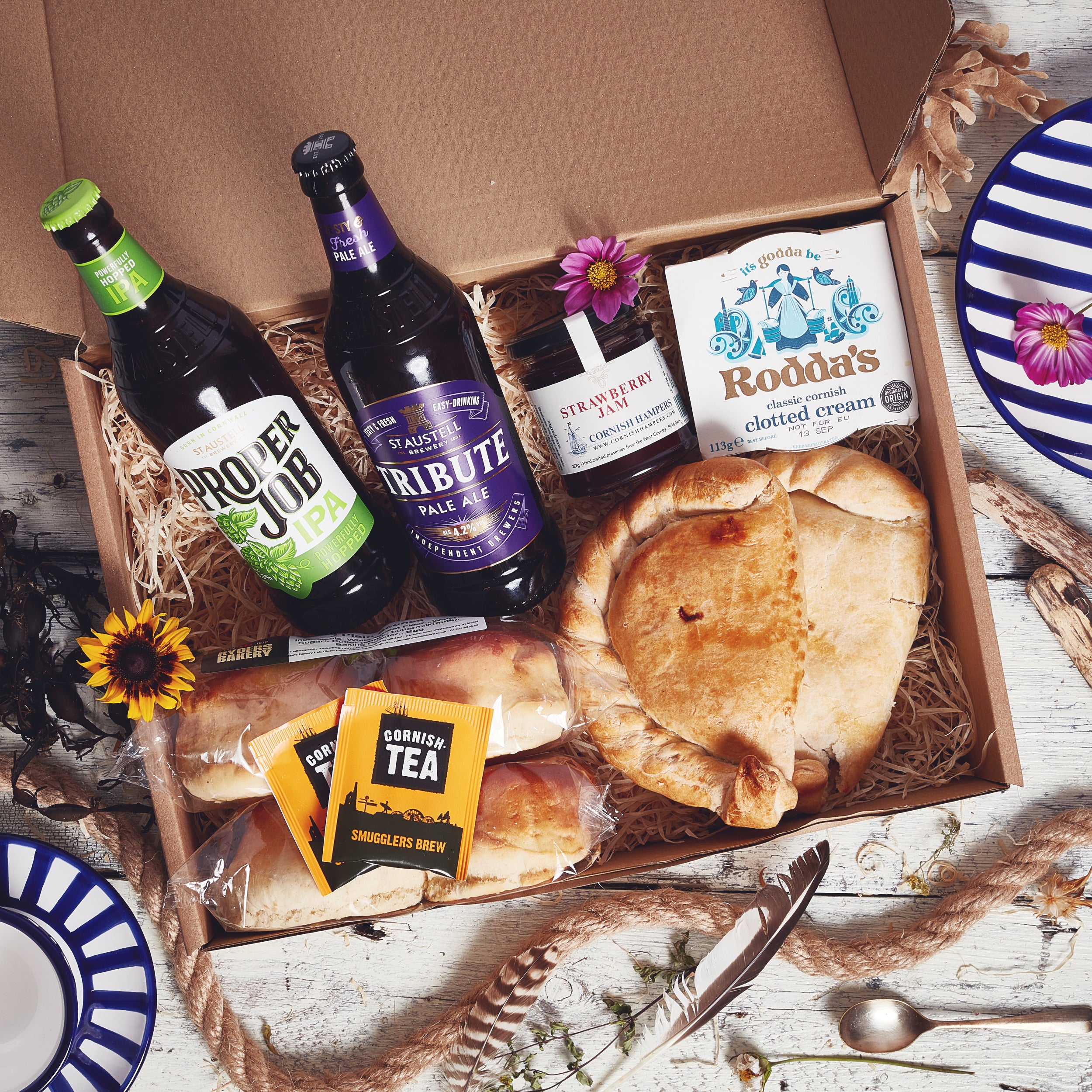 Double Pasty & Ale Cream Tea Hamper – CornishHampers.com