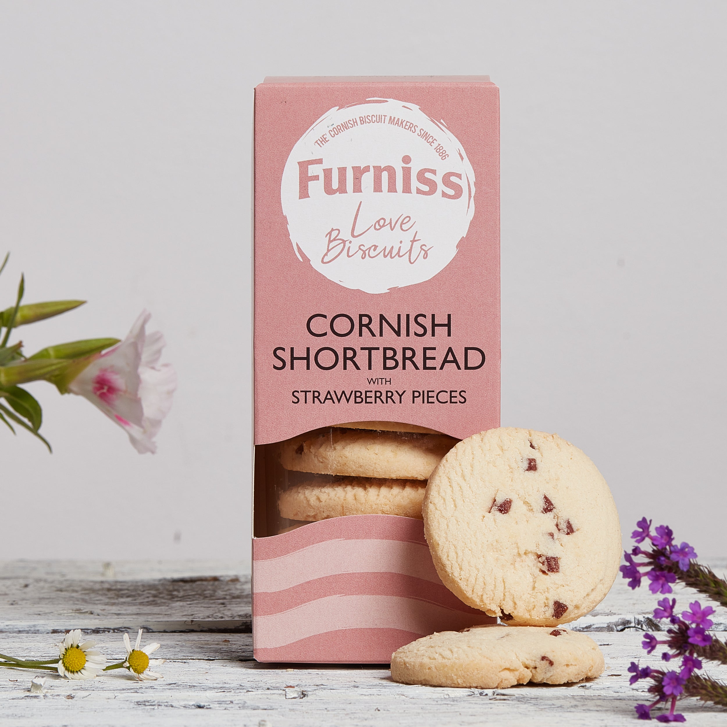 Furniss Shortbread With Strawberry Pieces 200g – CornishHampers.com